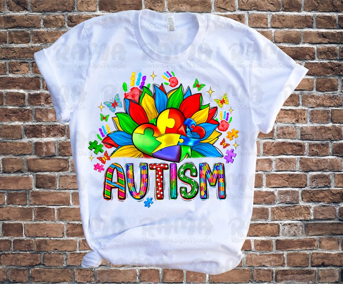 Autism Sunflower PNG Autism Awareness Autism Mom Au-some - Etsy