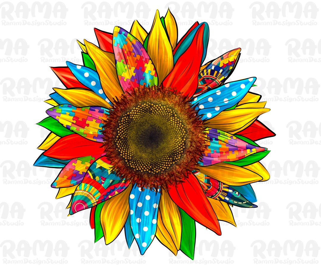 Autism Sunflower PNG, Autism Awareness, Autism Mom, Au-some Sublimation ...