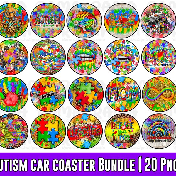 Autism Coaster Png - Etsy
