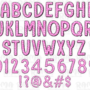 Easter Doodle Font Bundle, Alphabet Doolde Png, Alphabet Bundle Png ...