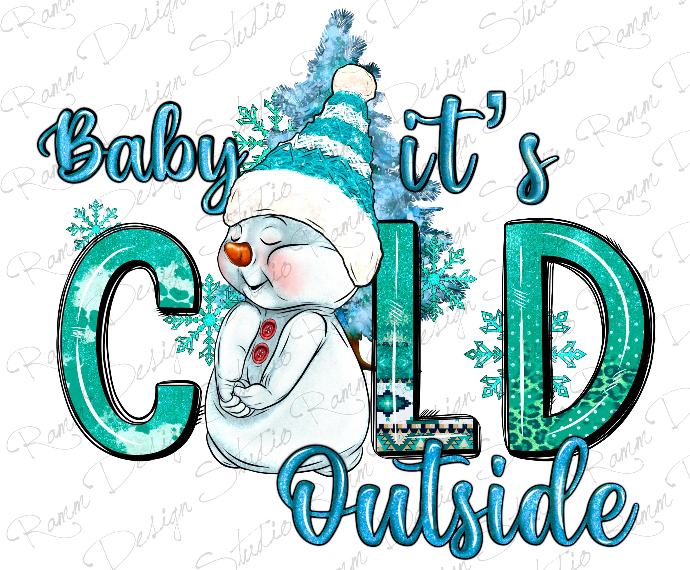 Cold Snowman Clipart