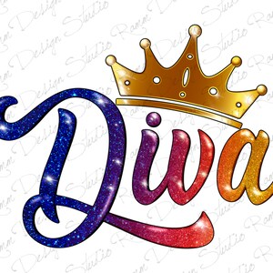 Diva With Crown Png Sublimation Design,diva With Crown Png,queen ...