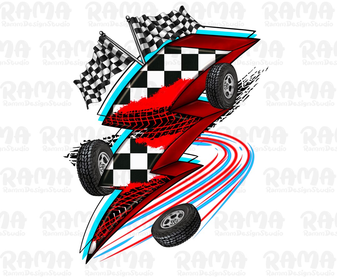 Racing Lightning Bolt Png Sublimation Design Download, Racing Sport Png ...