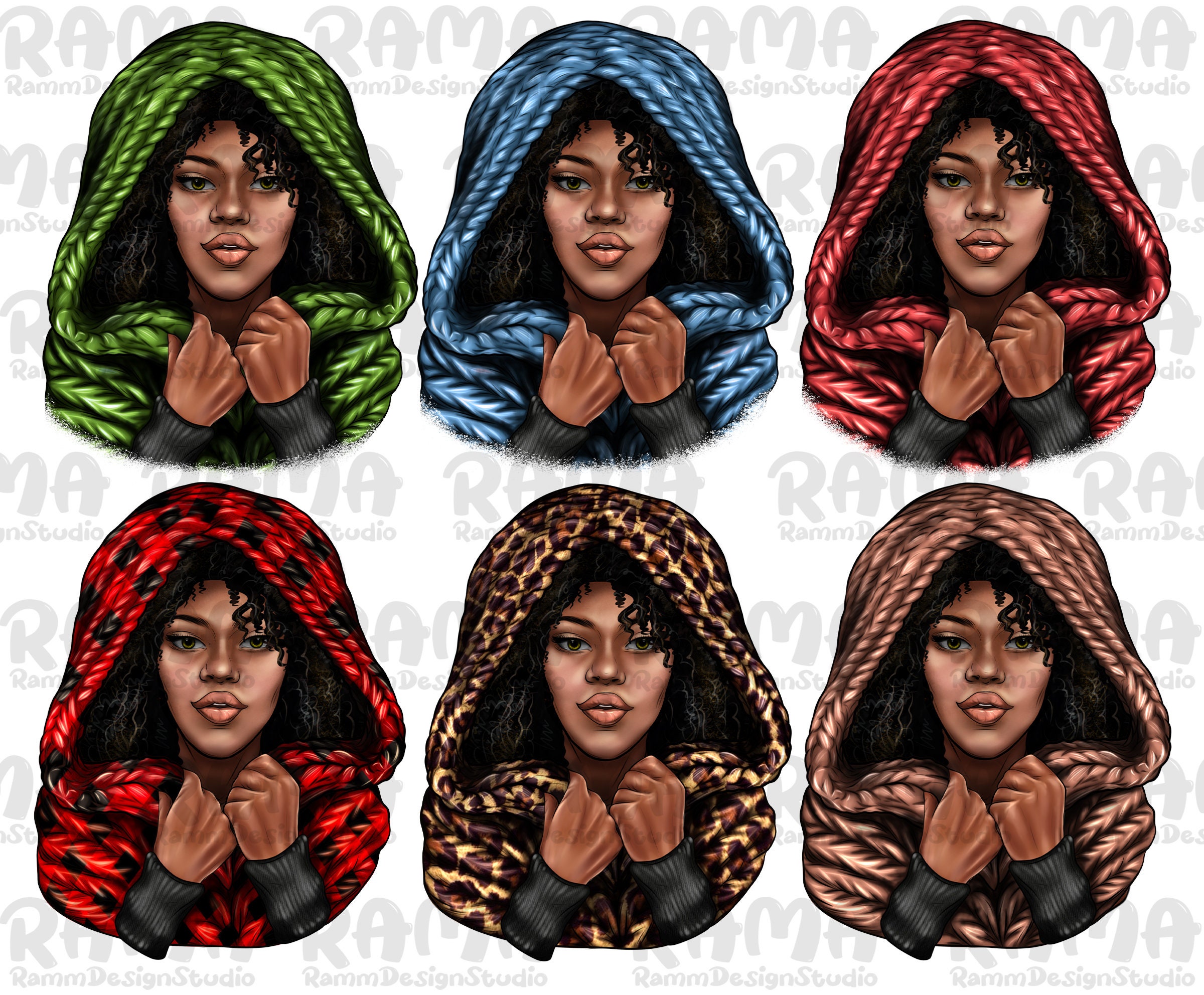 Afro Girl Sweater Bundle Png Sublimation Designblack Woman - Etsy