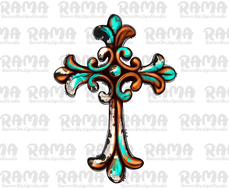 Western Cross Png Sublimation Designjesus Pnggod Pngfaith - Etsy