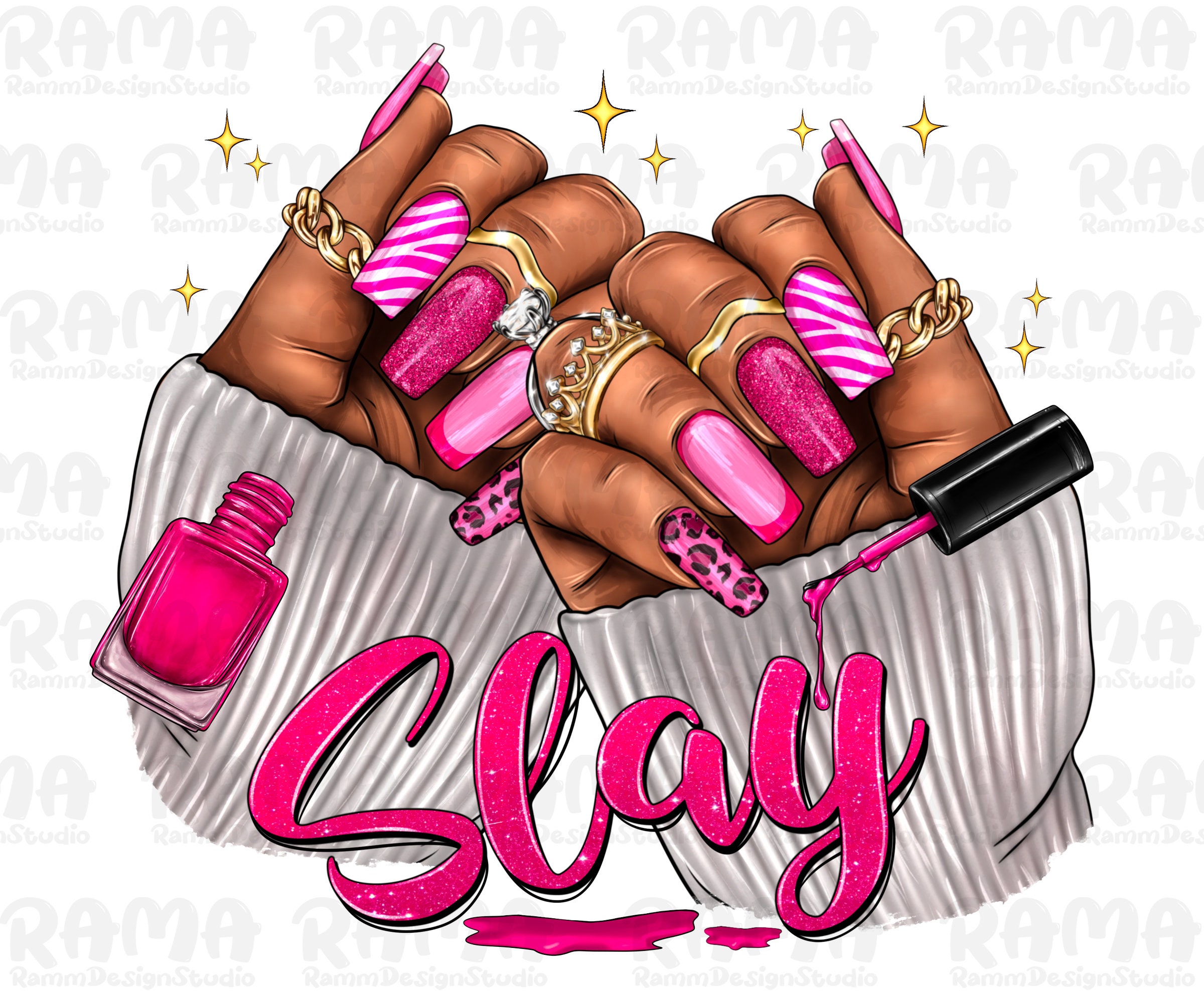 Slay Black Woman Nails Png Slay Png Black Woman Hand Png - Etsy