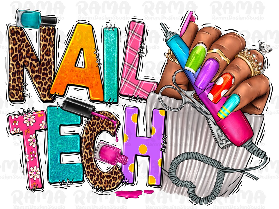 Nail Tech Png Sublimation Design Download, Nail Boss Png, Nail Tech Png ...