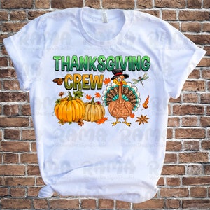 Thanksgiving Crew Turkey Png Sublimation Design, Thanksgiving Turkey ...
