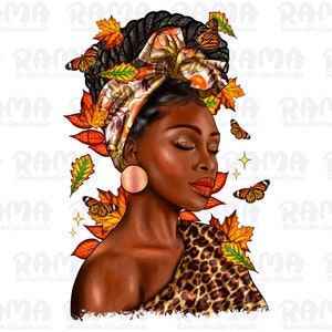 Fall Afro Woman Png, Fall Png, Hello Fall Png, Autumn Png, Hello Fall ...
