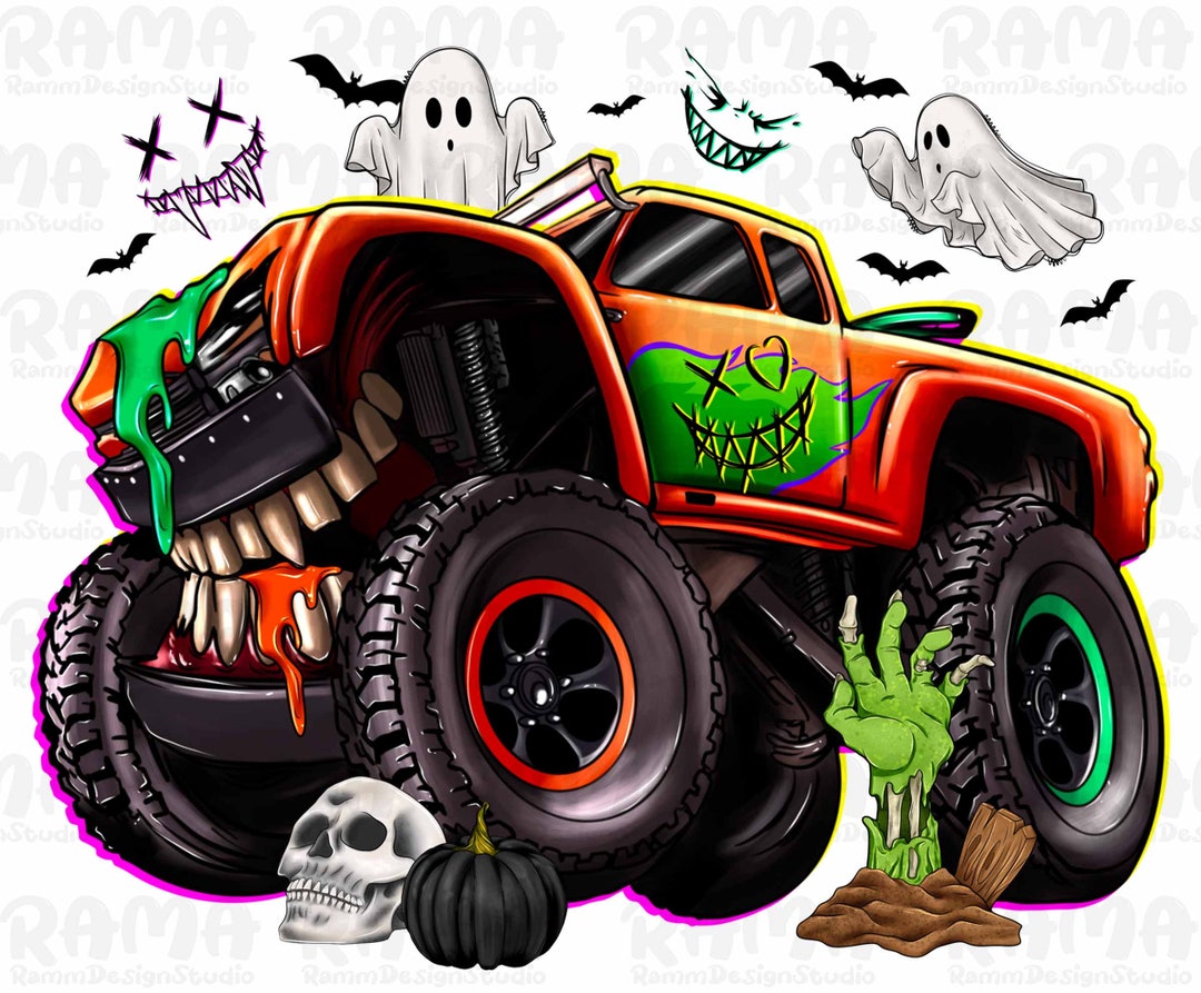 Halloween Monster Truck Png, Monster Truck Png Sublimation Design ...