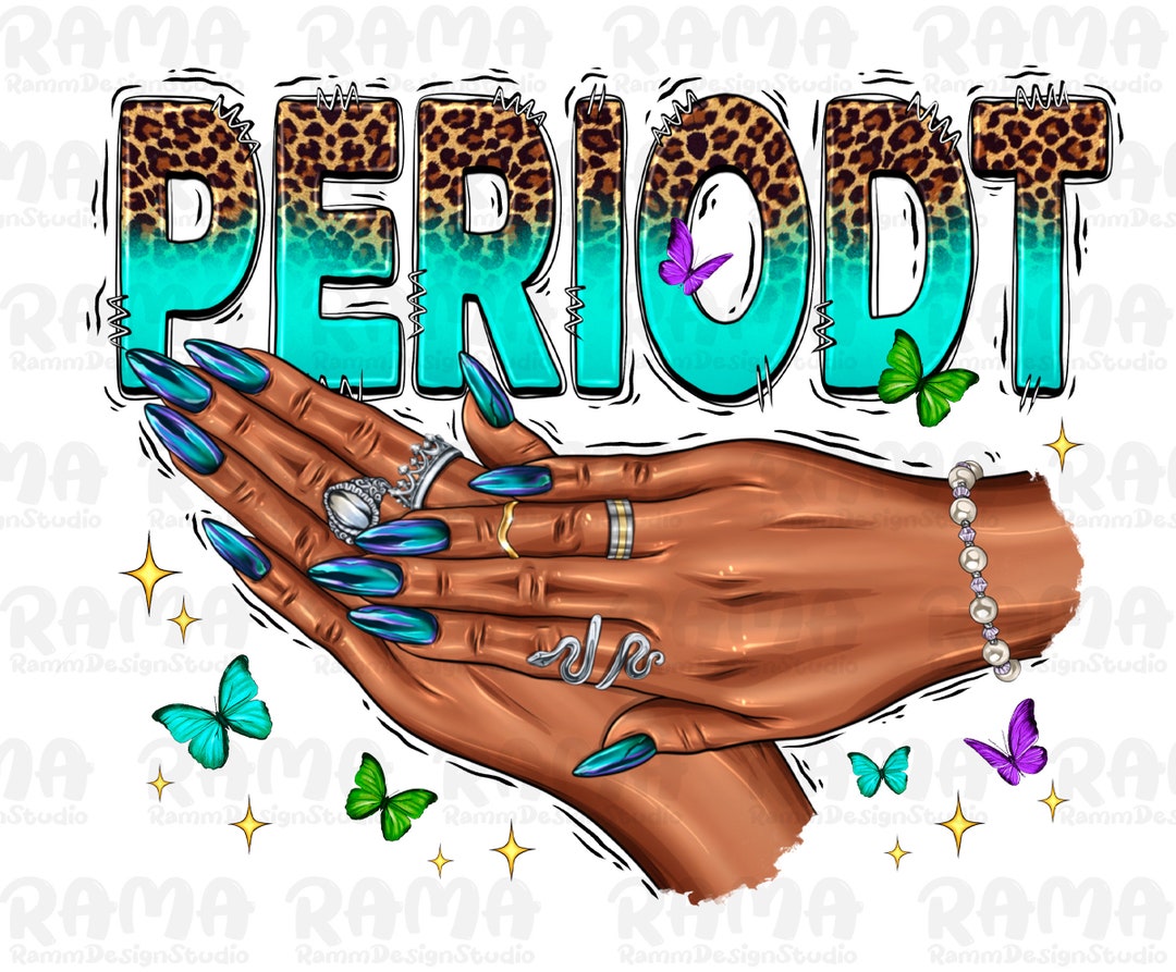 Periodt Nail Art Png Sublimation Design Black Woman Hand Png - Etsy