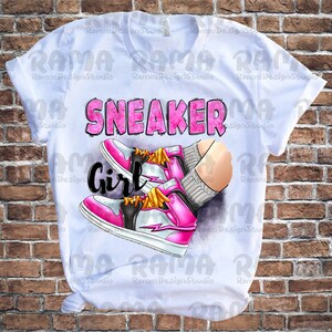 Pink Sneaker Girl Png Sublimation Design,sneaker Girl Png,girl Png,shoe ...