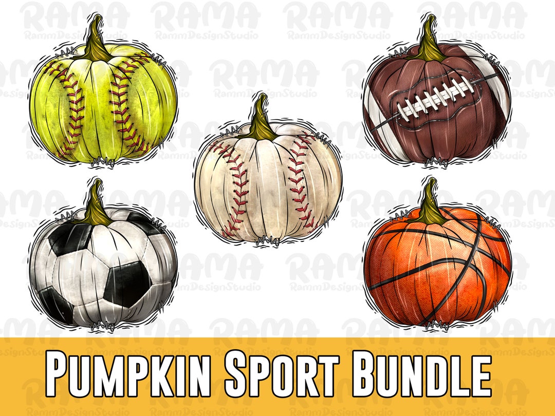 Pumpkin Sport Bundle Png,basketball Png, Soccer Png, Football Png ...