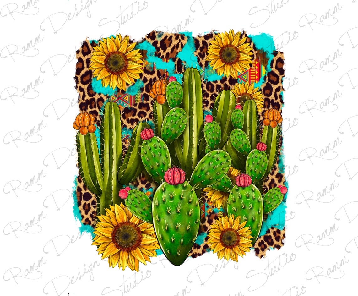 Cactus and Sunflower Png Sublimation Designsunflower Cactus - Etsy