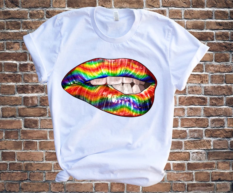 Pride Lips Png Sublimation Design Hand Drawn Lips Png Lgbtq - Etsy