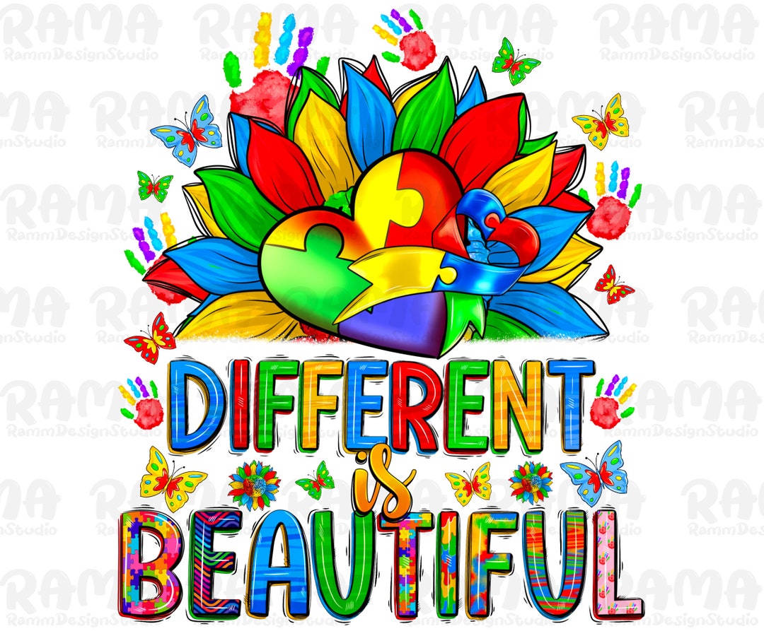 Different is Beautiful Autism PNG | Autism Png | Autism Awareness Png ...