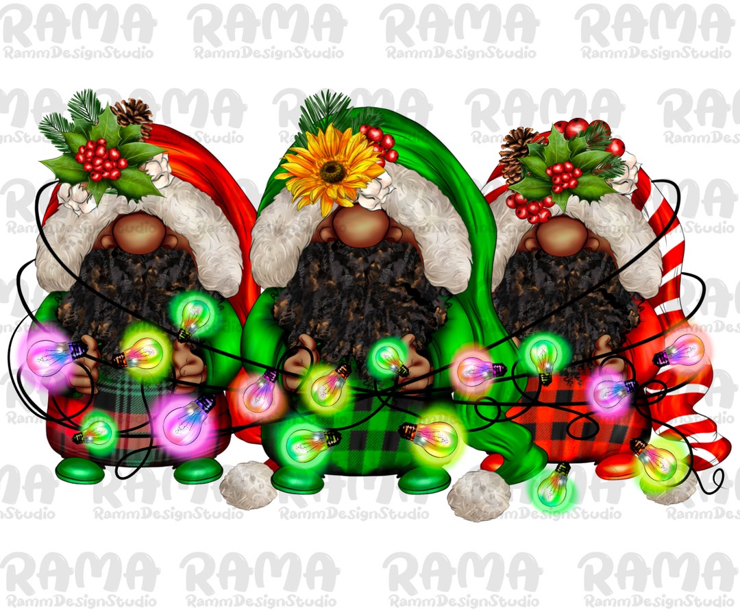 Christmas Afro Gnomes Png Sublimation Design, Christmas Afro Gnomes Png ...