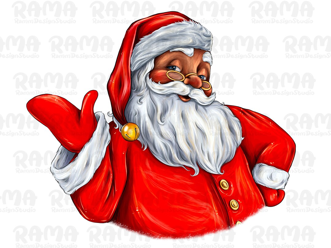 Christmas Afro Santa Png Sublimation Design,love Santa,christmas Santa ...