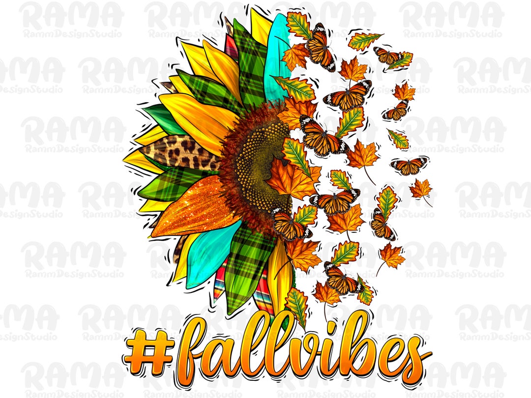 Fall Sunflower Png Fall Sublimation Designs Downloads - Etsy