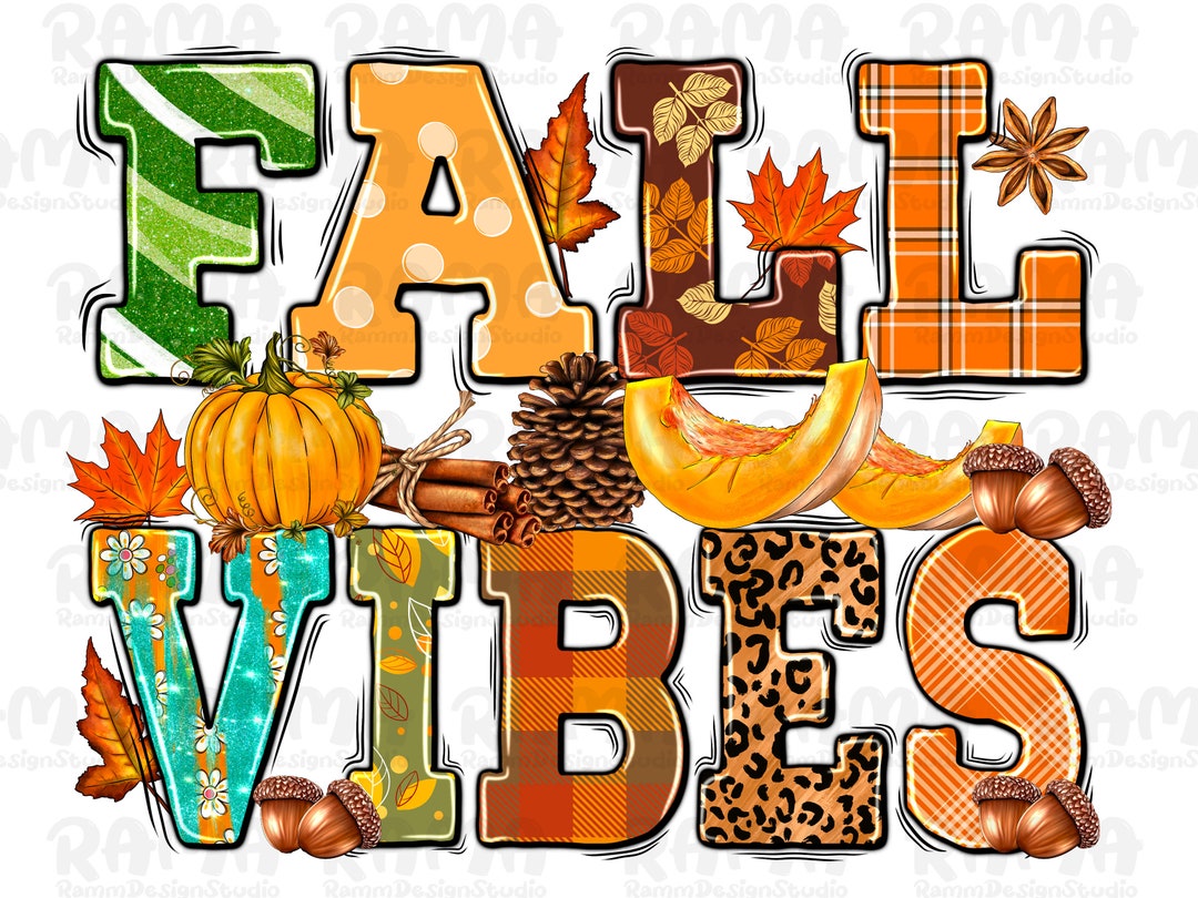 Fall Vibes Png, Fall Png, Autumn Png, Fall Vibes Lightning Bold Png ...