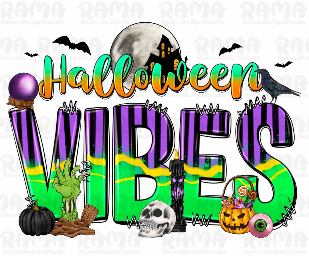 Halloween Vibes Png, Ghost Png, Halloween Png, Pumpkin Png, Witch Png ...
