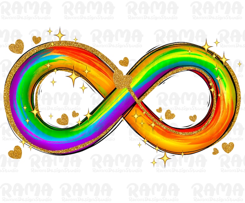 Infinity Symbol Autism Png Rainbow Infinity Symbol Clipart - Etsy