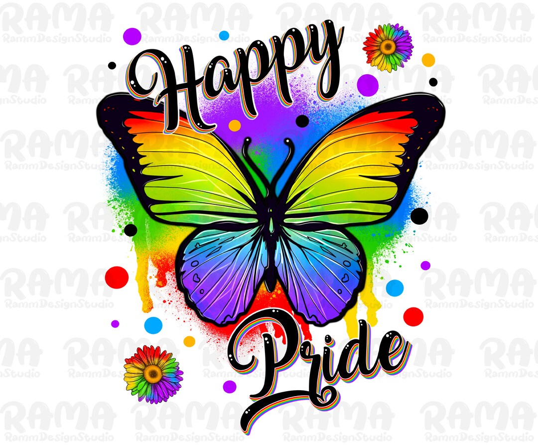 Happy Pride Butterfly Png,rainbow Butterfly Pride LGBTQ+ Png ...