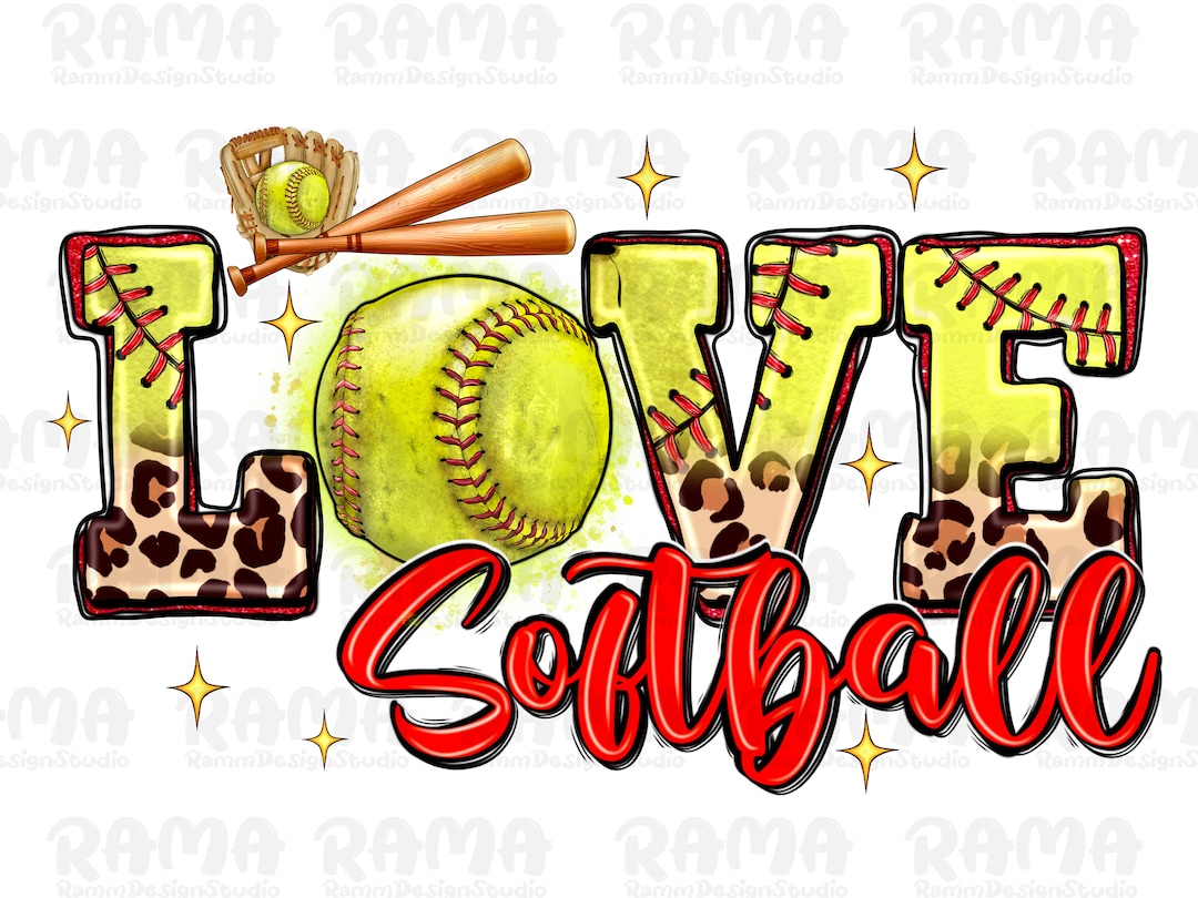 Love Softball Png Sublimation Download,softball Png,sport Png,softball ...