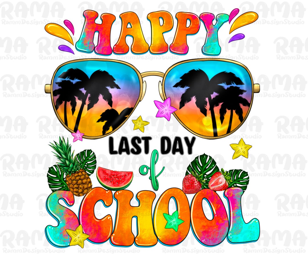 Happy Last Day of School Png, Teacher Png, School Png, Summer Beach Png ...