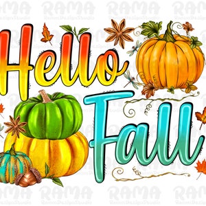 Hello Fall Png Sublimation Design Download, Western Fall Png, Fall ...