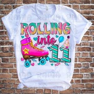 Rolling Into 11 Png Sublimation Design Download, 11th Birthday Png ...
