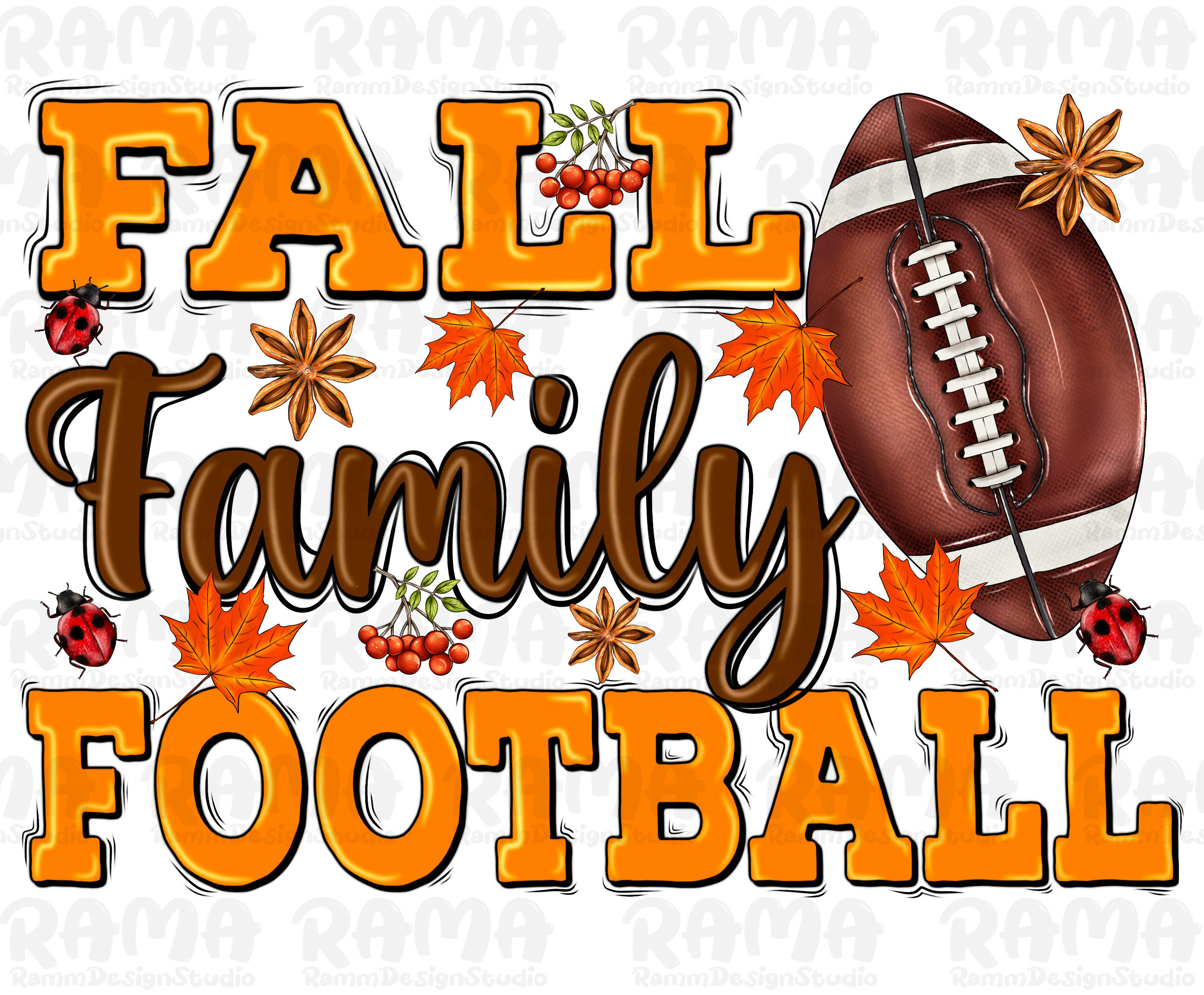 Fall Family Football Png, Sublimation Design, Family Football Png, Fall ...