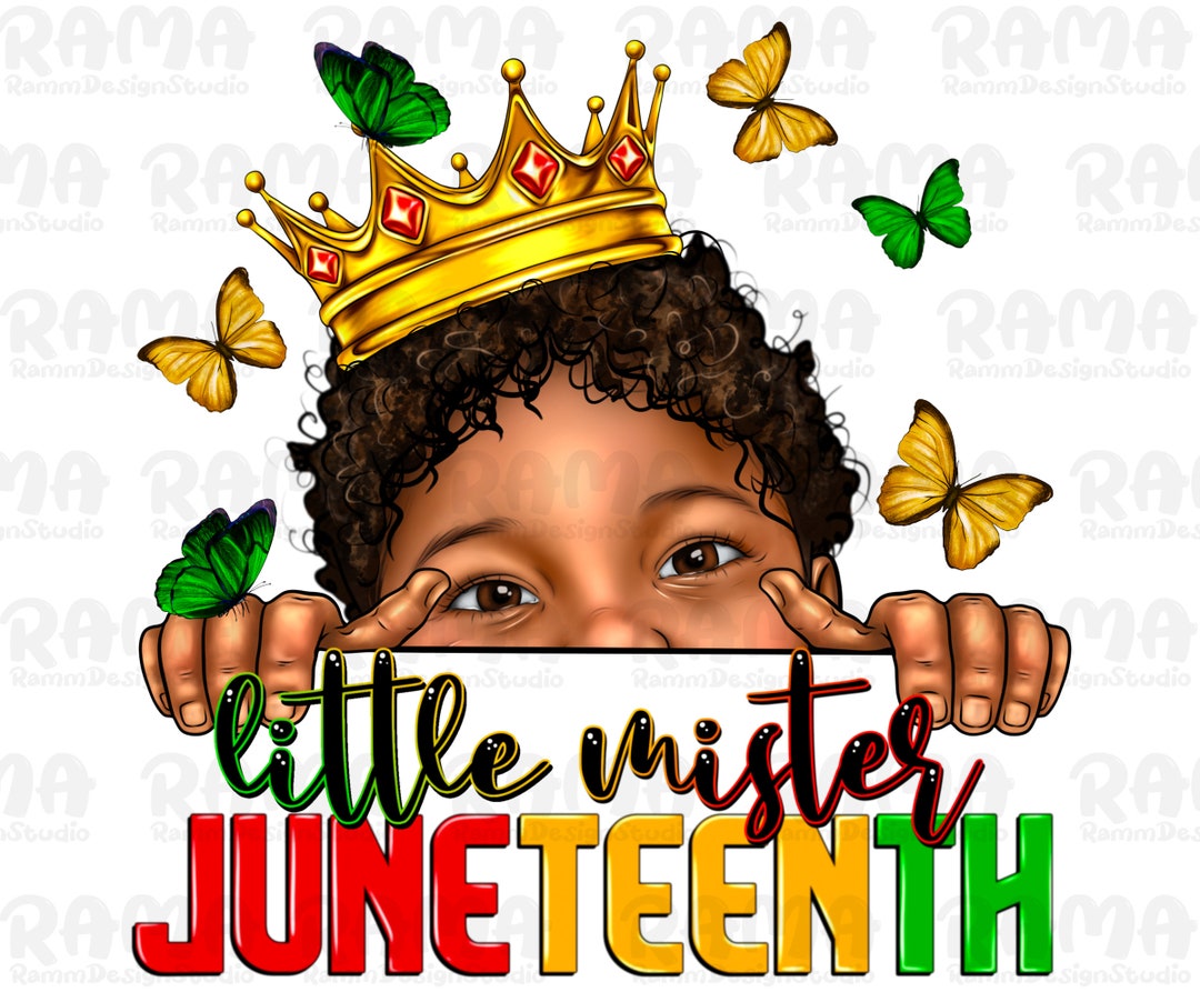 Little Mister Juneteenth Black Peekaboo Boy Png Sublimation Design ...