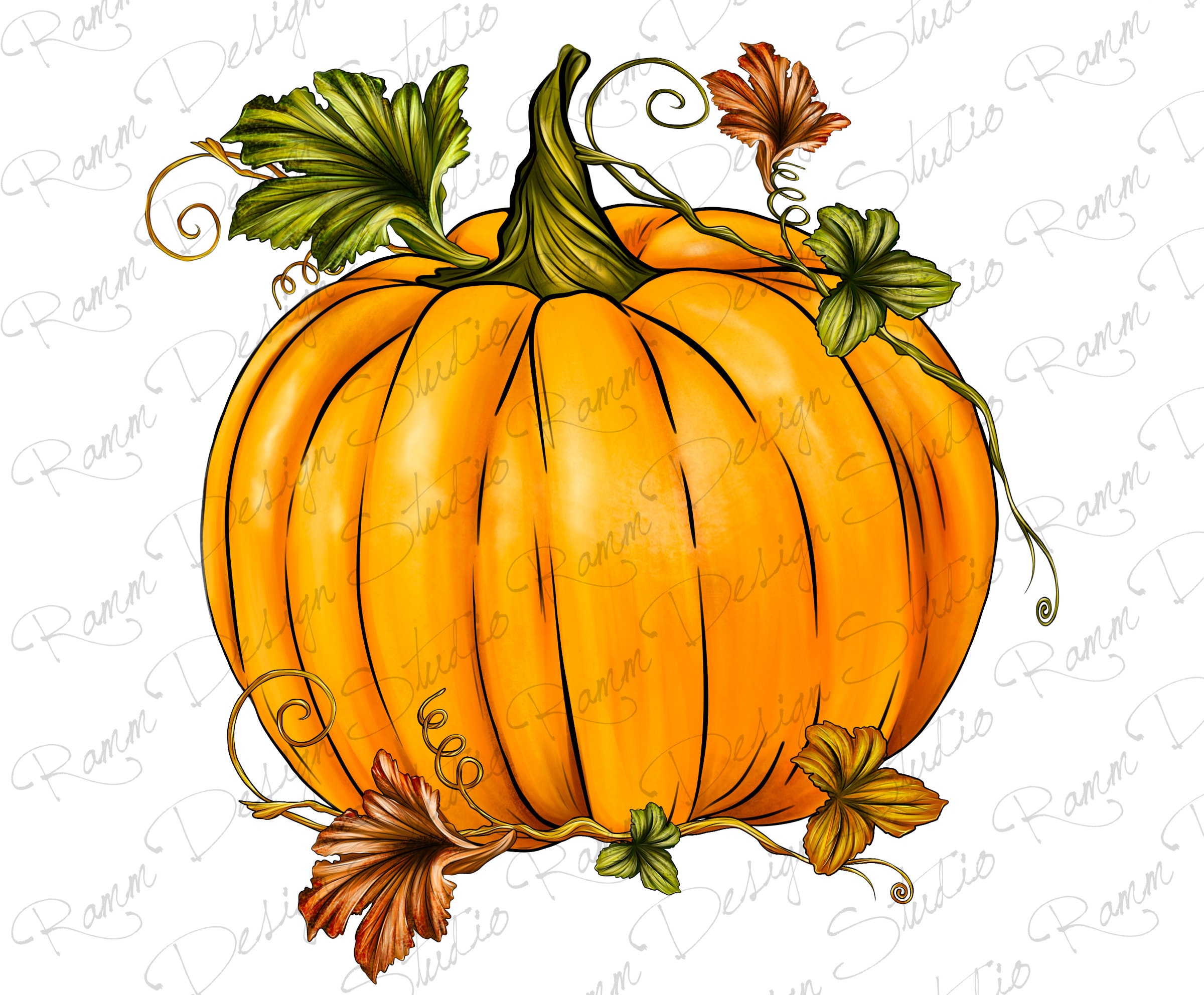 Pumpkin Leaf Clipart