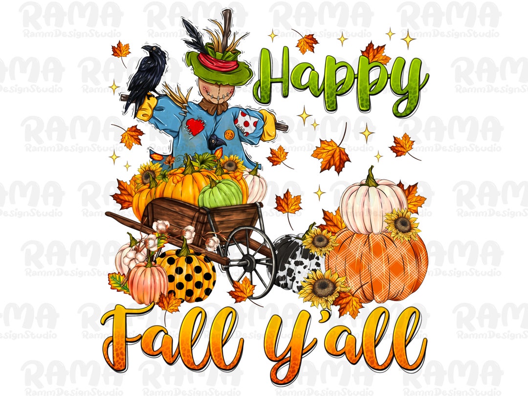 Happy Fall Y'all PNG, Pumpkin PNG, Fall PNG, Happy Fall Png, Autumn Png, Western Design,autumn ...