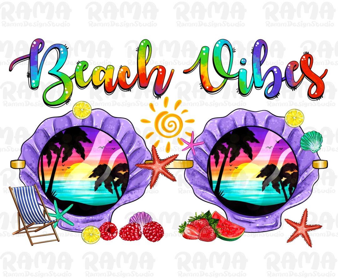 Beach Vibes Png Sublimation Designs Download, Summer Vibes Png, Hello ...