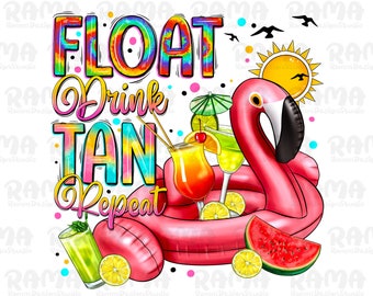 Float Drink Tan Repeat Png, River Png, Beach Png, Summer Png, Day ...