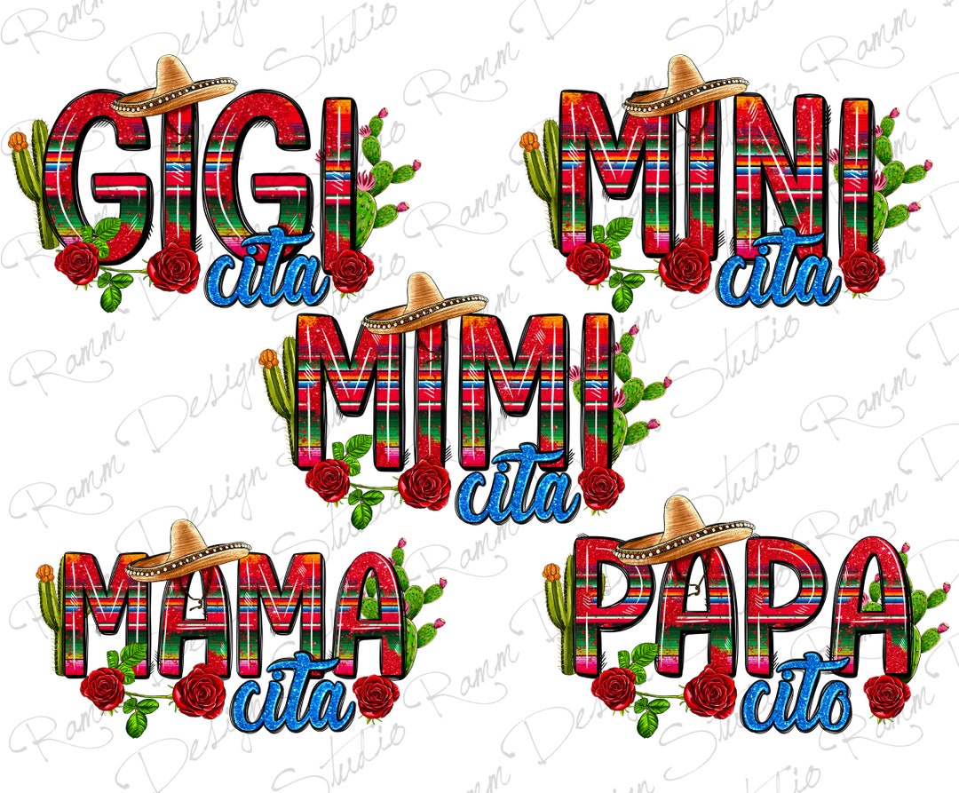 Family Cita Png Bundle,digital PNG File,nstant Download,sublimation Png,mini Cita,papa Cita,set ...