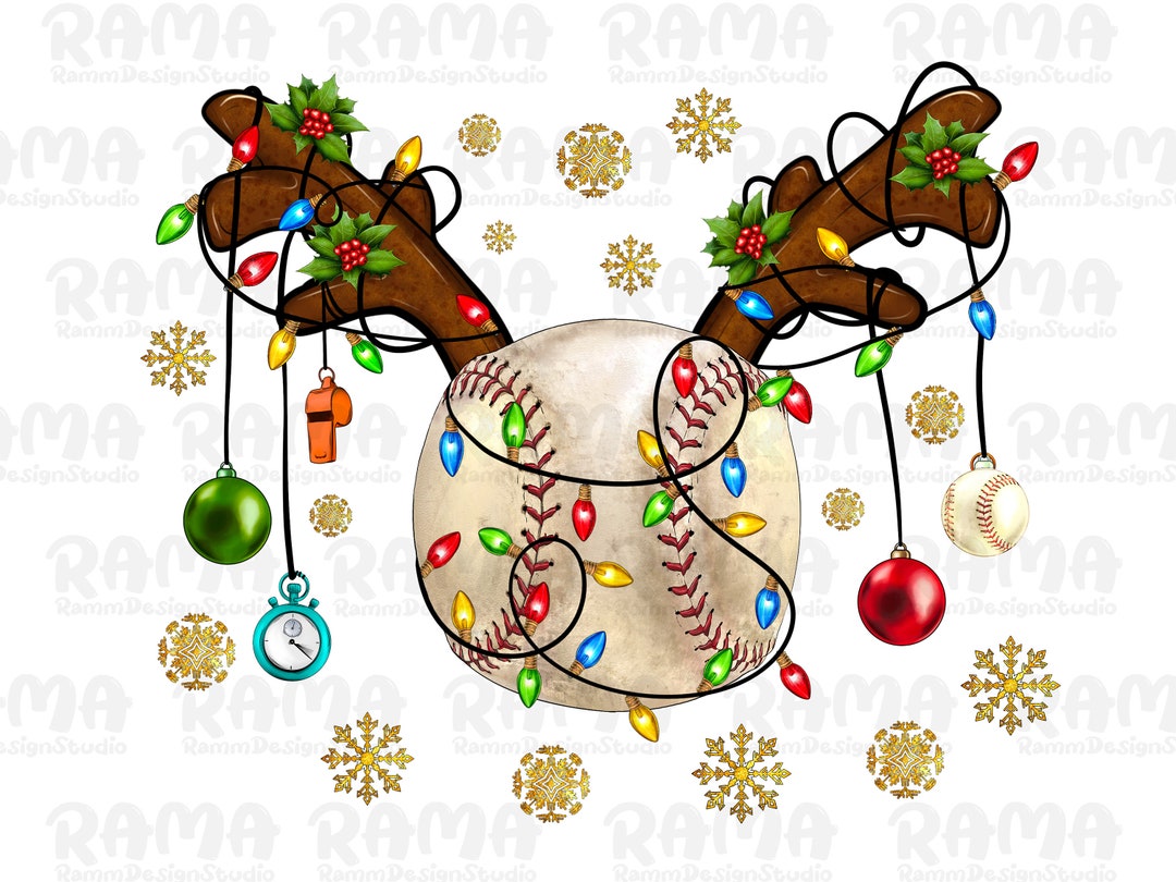 Baseball Horn Christmas Png Sublimation Design Download, Merry ...