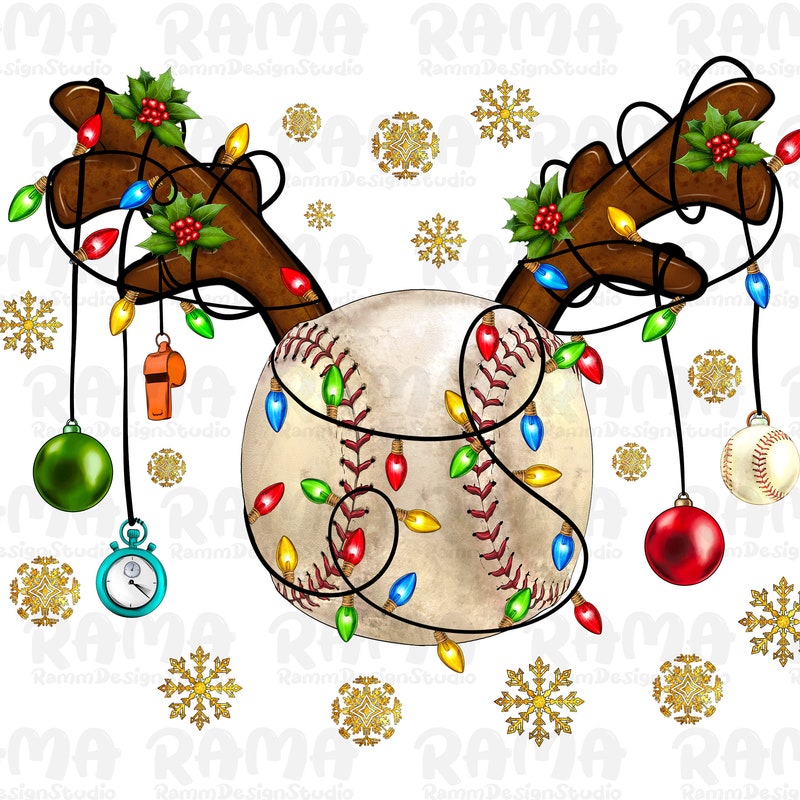 Baseball Christmas Svg - Etsy