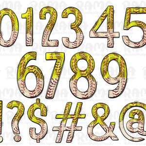 Baseball and Softball Doodle Alphabet Bundle, Baseball PNG Letters ...