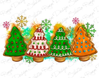 Christmas Tree Cookie Png - Etsy
