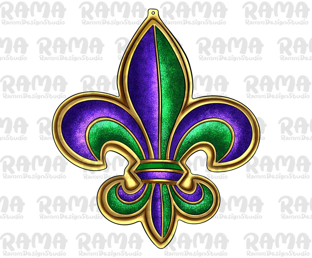 Mardi Gras Fleur De Lis Png Sublimation Design,western Design Mardi ...