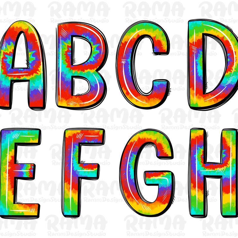 Colorful Alphabet Png - Etsy