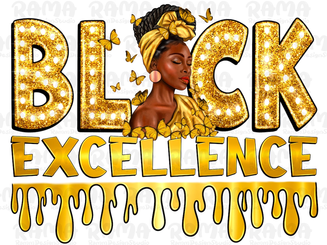 Black Excellence Afro Woman Png, Black Excellence Png Sublimation ...