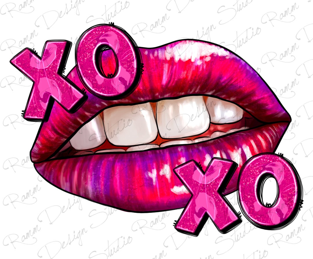 Xo Xo Kiss Lips Png Sublimation Design Png,xo Lips Png,png,valentine ...