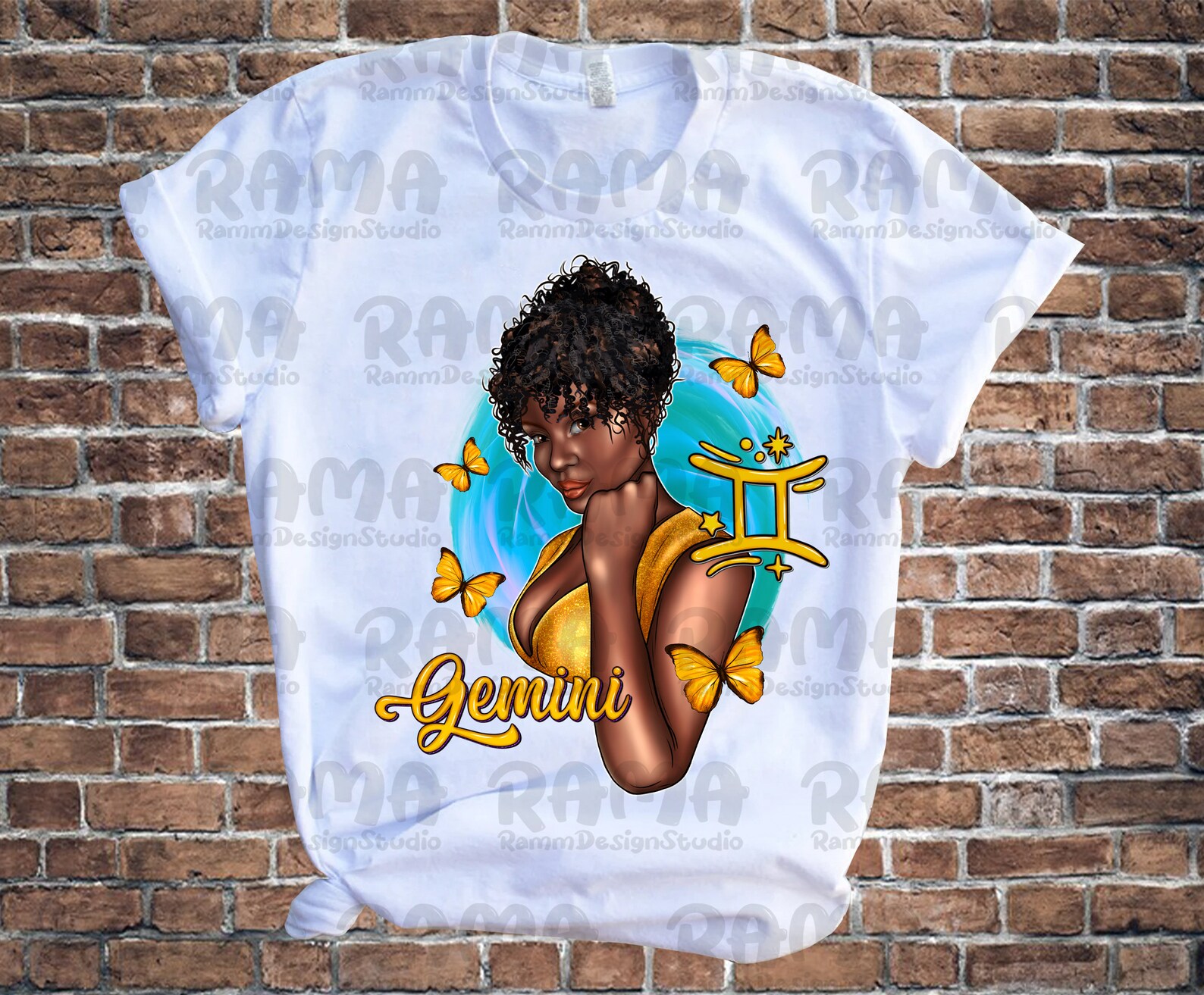 Zodiac Gemini Afro Woman Png Sublimation Designafro Queen Etsy