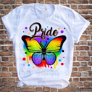 Rainbow Butterfly Pride LGBTQ+ Png Sublimation Design Download, LGBTQ+ ...