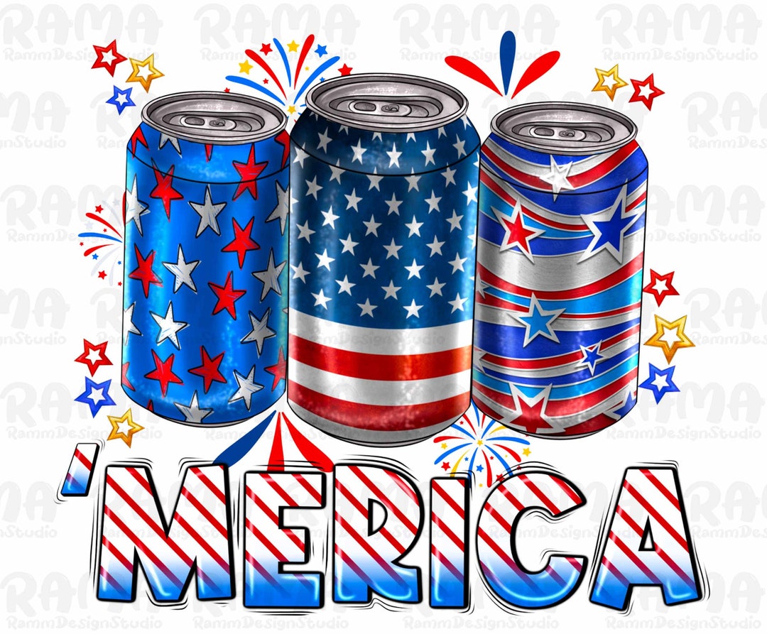 Merica Beer Png, Merica Beer American Flag 4th of July, Independence ...