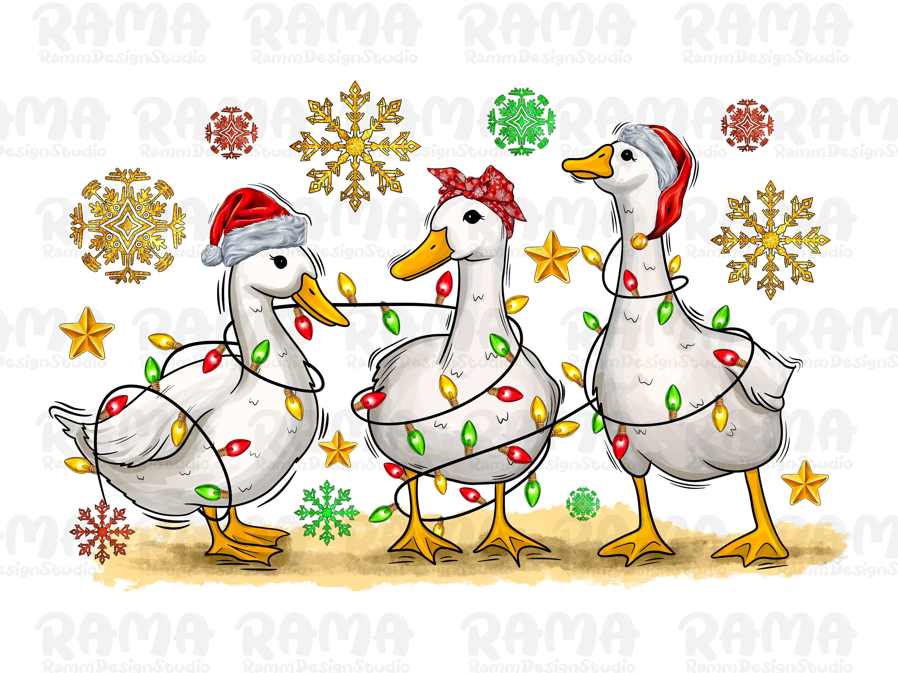 Christmas Goose Clipart